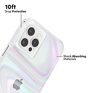 Case-Mate - SOAP Bubble - Case for iPhone 12 Mini (5G) - 10 ft Drop Protection - 5.4 Inch- Iridescent Swirl