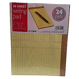 Tops Perforated Junior Pad, Canary Yellow, 24 Count