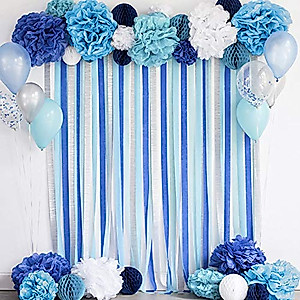 Binpeng Paper Pom Poms Hanging Paper Flower Ball Wedding Party Celebrations Decorations Outdoor Decoration Flowers Craft for Party Birthday party (deep green 6pcs)