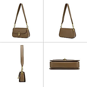 LL LOPPOP Small Stylish Designer Purses Crossbody Bags, Mini Shoulder Bag for Women Brown 203704