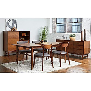 Unique Furniture Dining Chair in Walnut Wood Finish (Set of 2)