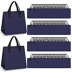 Kacctyen 150 Pcs Insulated Take Away Bags Bulk 9.5 x 9.5 x 6 in Thermal Insulation Food Bag for Coffee Milk Tea Hot Cold Seafood Cooler Bag Pizza Delivery Bags for Restaurant Grocery(Navy Blue)