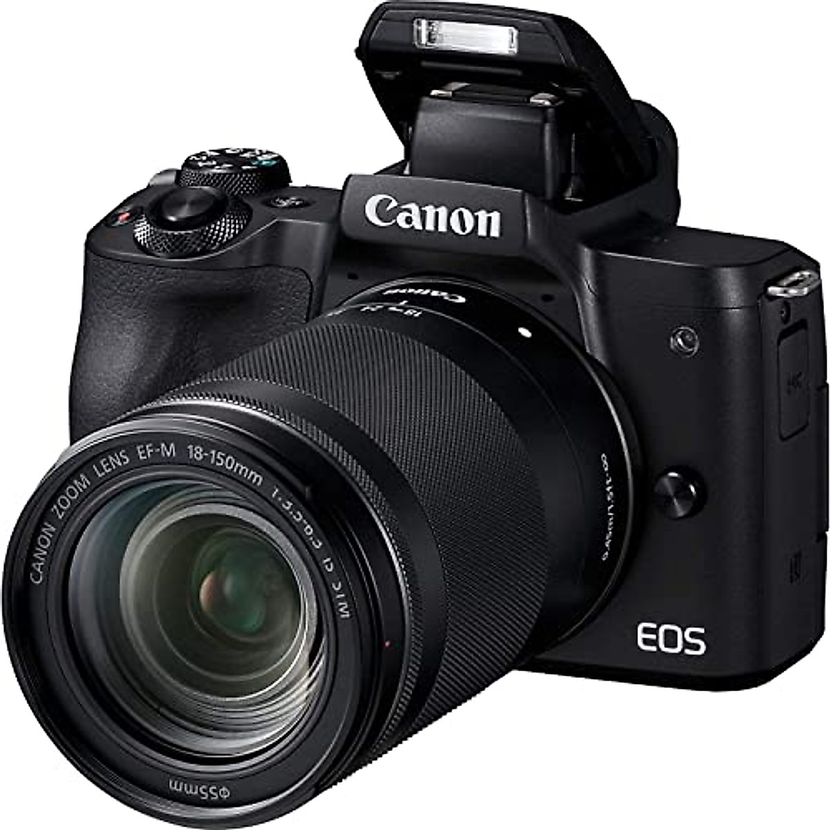 Canon EOS M50 Mark II Mirrorless Camera with EF-M 18-150mm is STM Lens (4728C001) EF-M 11-22mm f/4-5.6 is STM Lens (7568B002) + 4K Monitor + Rode VideoMic + 2 x 64GB Card + More (Renewed)