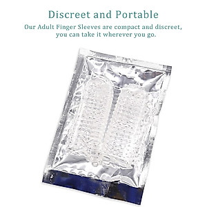 Finger Sleeves, G-Spot Clitoral Stimulator Finger Sleeve Soft Silicone Sex Toy Stimulation for Women Vaginal Anal Sex for Couples, Transparent