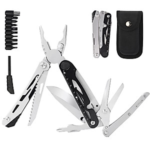 Gifts for Christmas, Multi Tool , 14 in 1 Stainless Steel Portable Multifunction Pliers with Nylon Sheath for Men Women
