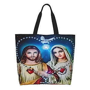 Our Lady of Guadalupe Virgin Mary tote bag shopping bag shoulder bag shoulder bag shopping, work, groceries, gym