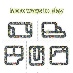 TOOKYLAND City Roads Floor Puzzle - 21pcs - Interactive Street Jigsaw Puzzle, for Kids Ages 3+