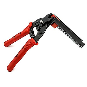 Hog Ring Pliers, Wire Cage Pliers With 600PCS M Clips Pet Cage Clamp Birdcage Cat Dog Chicken Rabbit Animal Cage Building Tools (red)