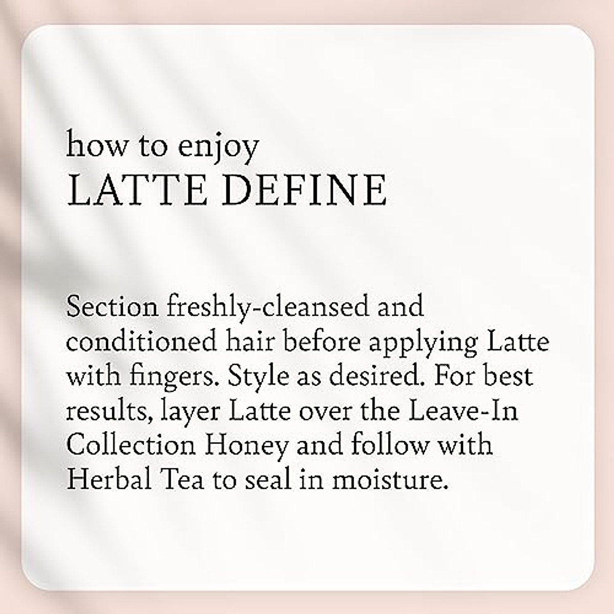 Camille Rose Latte Define "The Leave-In Collection” | Styling Cream, Hair Defining Conditioner, 9 fl oz