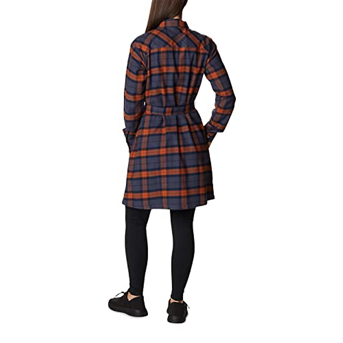 Columbia Women's Holly Hideaway Flannel Dress, Warm Copper Simple Tartan, Medium