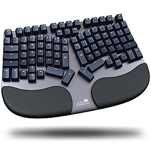 Truly Ergonomic Cleave Keyboard - Tactile Optical Mechanical Switches Better Than Cherry MX, Natural Typing, Comfortable Palmrest, Backlight, Strong Aluminum Body, Best Split Keyboard, Windows/Mac