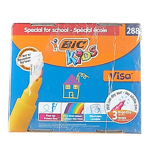 BIC Kids Visa Felt Pens - Assorted Colours, Classpack of 288