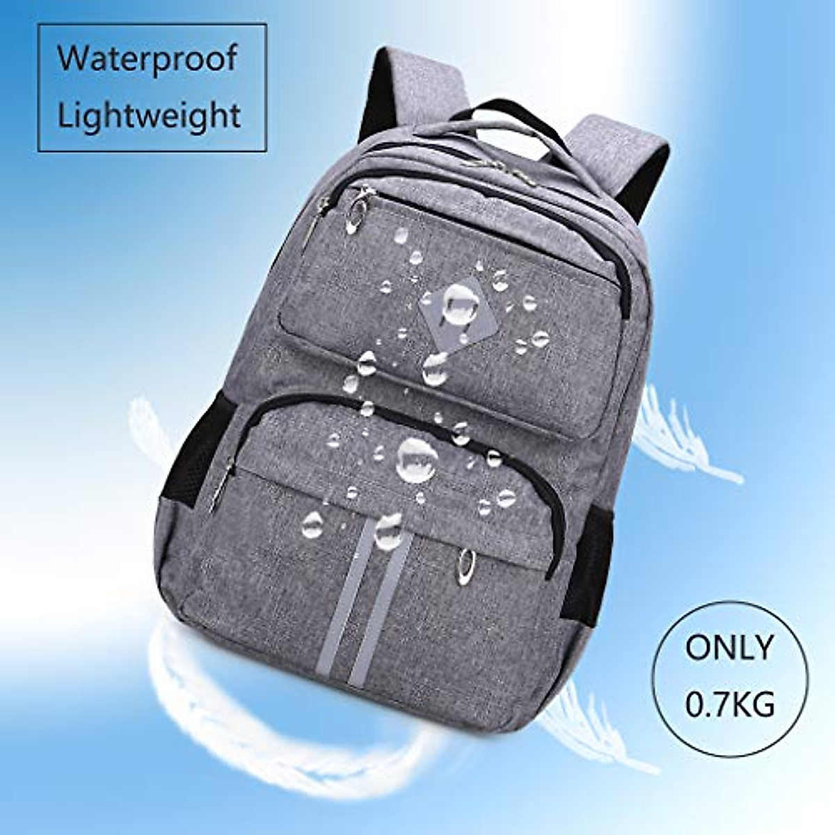 HOPYOCK-Kids Backpacks for Boys and Girls,Multi-Pocket Elementary and Middle School Backpack with Reflective Design,School Bags Fit for 6-16 Years Old