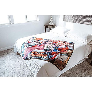 Street Fighter II: The World Warrior Plush Throw Blanket | Cozy Sherpa Wrap Covering For Sofa, Bed | Super Soft Lightweight Fleece Blanket | Geeky Home Decor | 45 x 60 Inches