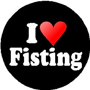 I Love Fisting 1.25" Pinback Button Badge / Pin (heart)