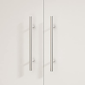 AIEGLE 2 Doors Wardrobe Armoire with Drawer, Freestanding Armoire Wardrobe Closet with Hanging Rod, Bedroom Wood Clothes Storage Cabinet Organizer in White (31.5" W x 18.9" D x 66.9" H)