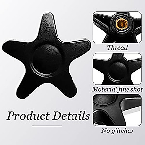 Pacify 2 Pack Replacement Adjustment Star Knobs for Rollator Walker Guardian Walker M6 T Bolt with Washers Platform Attachment for Walker