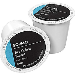 Amazon Brand - Solimo Light Roast Coffee Pods, Breakfast Blend, Compatible with Keurig 2.0 K-Cup Brewers, 24 Count