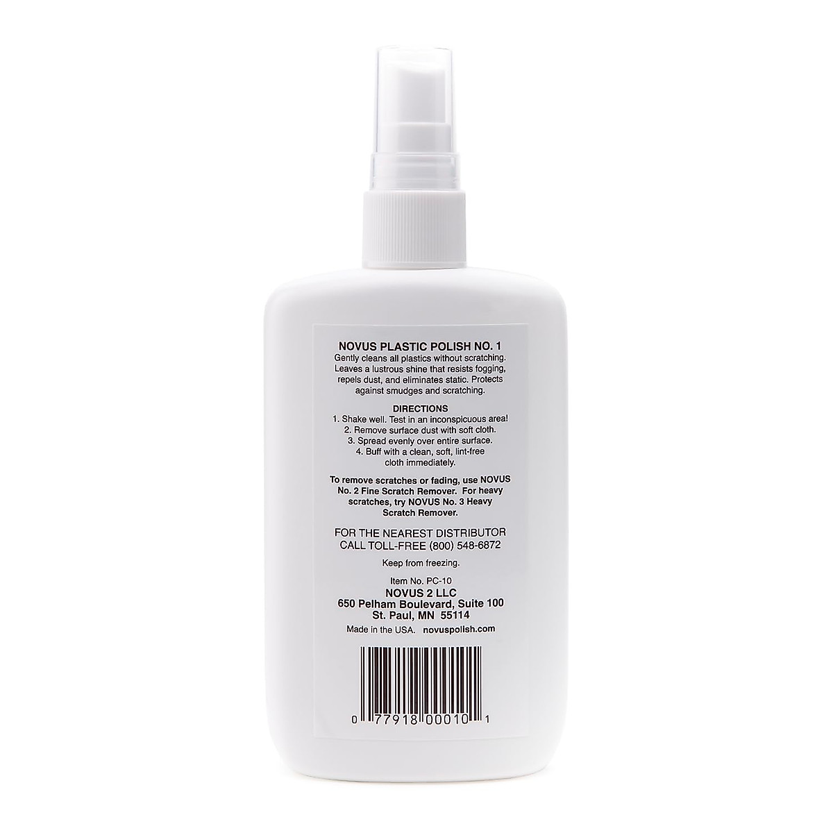 Novus 7020 | Plastic Clean & Shine #1 | 8 Ounce Bottle