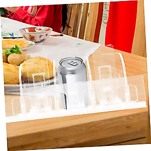 CAXUSD Bottle Sliding Organizer 1 Set Shelf Pusher White 35c Drinks Showcase Shop Drink Pusher Machine