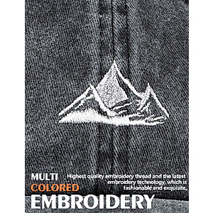 DASMINI Dad Hats for Men Womens Baseball Caps Mountain Hat Adjustable Unstructured Vintage Outdoor Cap(Black)