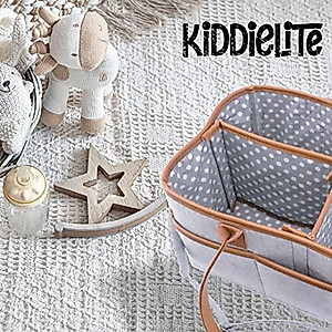 Kiddielite Diaper Caddy Organizer | Baby Diaper Caddy Organizer Car Diaper Caddy | Baby Diaper Caddy | Baby Organizer for Nursery Diaper | Baby Registry Must Haves | Baby Basket Diaper Organizer Caddy