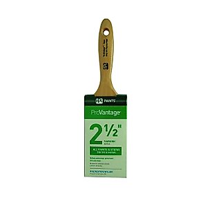 PPG Architectural Finishes ProVantage Varnish Paint Brush, 2 1/2", Nylon Polyester, Superior Value Without Sacrificing Performance
