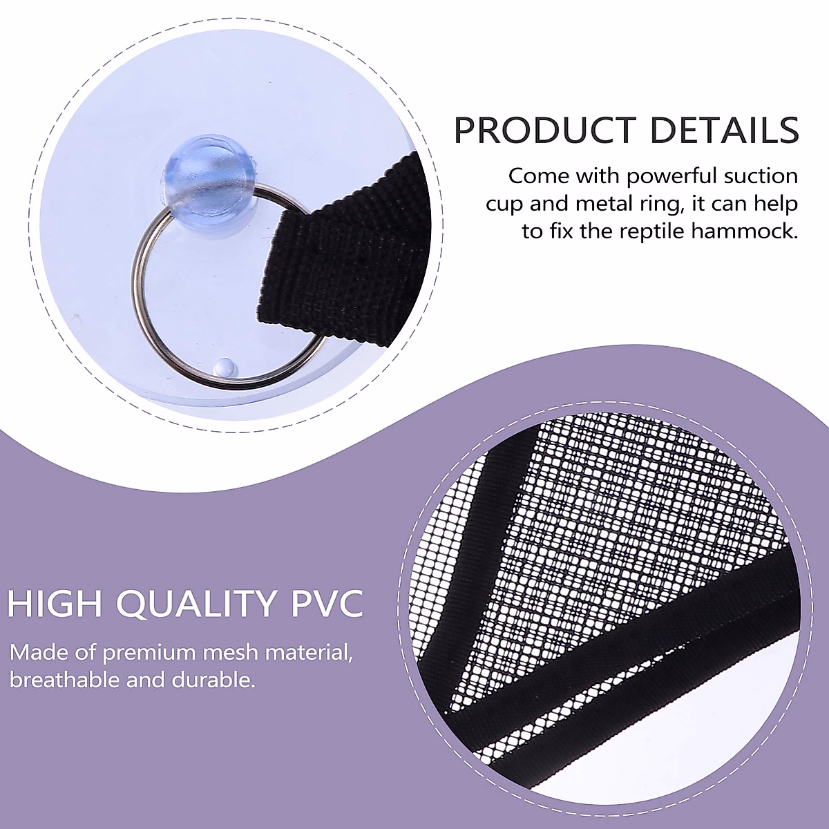 balacoo 2pcs Hammock Terrarium Accessories Reptiles Black Recliner Chair Reptichip Reptile Terrariums Chameleon Accessories Crawling Toys Small Recliner Lizards Pet Glass Mesh Surface