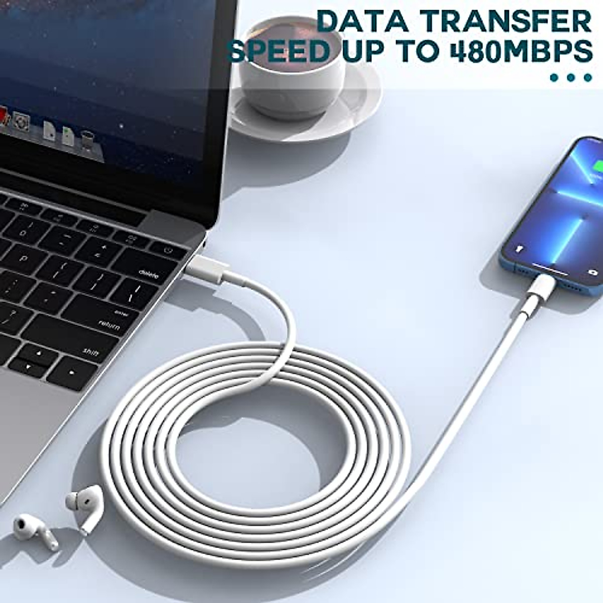 Fast Charger iPhone,Fast Apple Charger iPhone【Apple MFi Certified】2Pack USB C Wall Charger Fast iPhone Charger 6FT Type-C USB C to Lightning Cables for iPhone 14/13/12/11 Pro Max,Mini,8, iPad/AirPods