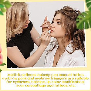 Leelosp 20 Pieces Microblading Pen Manual Eyebrow Pens Needle Holder Aluminum Microblading Hand Tools Light Microneedle Tool for Makeup Supplies Salons