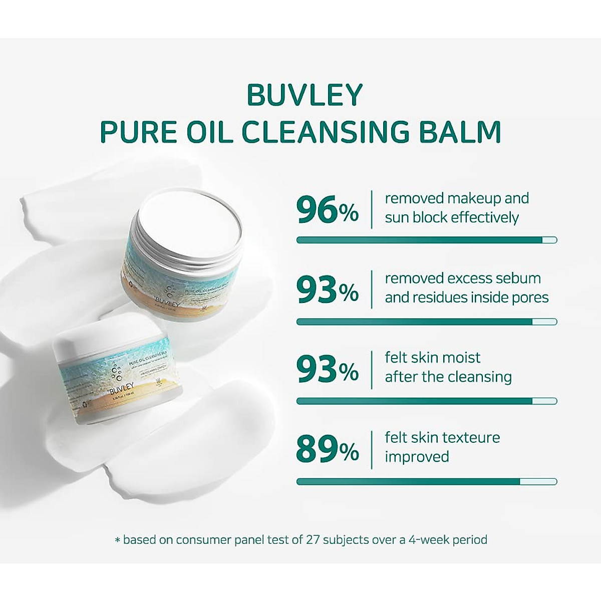 BUVLEY Pure Oil Cleansing Balm I Low pH, Vegan, Cruelty Free | Daily Makeup Remover Calming and Hydrating Facial Cleanser