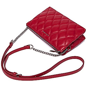 DAVIDJONES Faux Leather Hobo Purse and Wallet set for women Quilted Top Zip Crossbody Bag