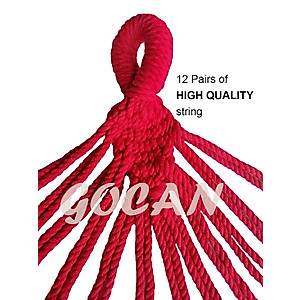 GOCAN Brazilian Double Hammock 2 Person Extra Large 220x160cm Total Length 330cm Load 500lb Canvas Cotton Hammock for Patio Porch Garden Backyard Lounging Outdoor and Indoor(Rainbow) XXL