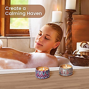 Christmas Gifts for Women - Insulated Wine Tumbler and Candles Gift Set 4 Pack Gifts for Women Mom Sister Friends Female - Stainless Steel Wine Tumbler with Lid - Funny Wine Tumblers for Women