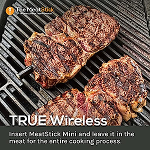 MeatStick MiniX Set | Wireless Meat Thermometer with Bluetooth | 260ft Range | for Kitchen, Air Fryer, Deep Frying, Oven, Sous Vide, BBQ, Grill, Rotisserie