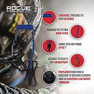 Rogue Fishing Co. The Protector Phone Tether | Use As Cell Phone Lanyard or Hiking/Boating/Kayak Tether | Phone Leash Ensures Your Phone is Safe and Protected