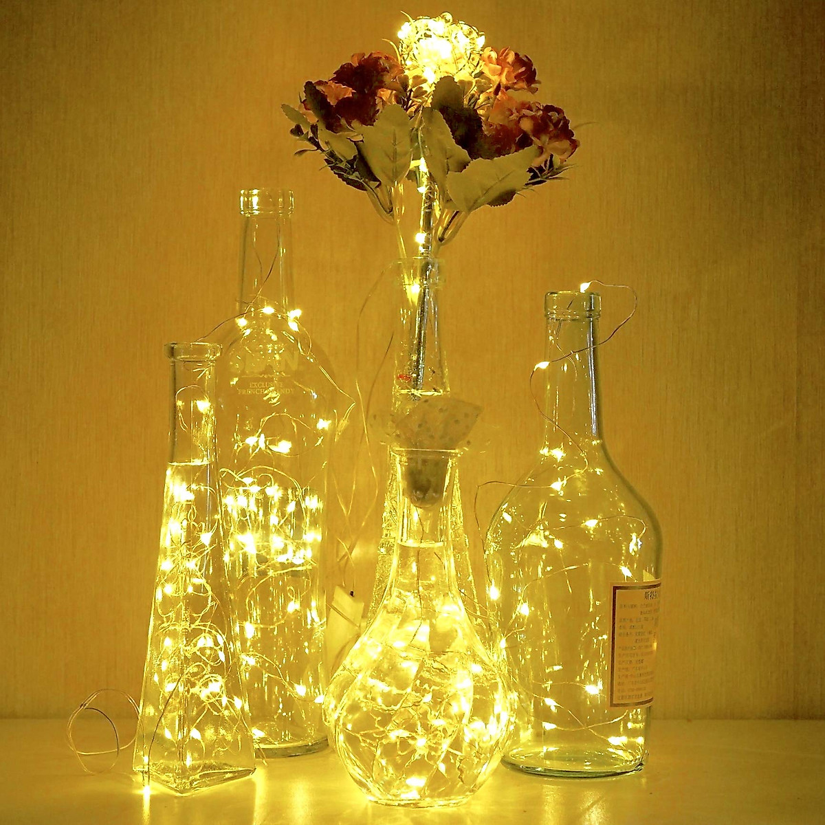 Cynzia 36 Pack Fairy Lights Battery Operated, 20 LED 6.6ft/2m Starry String Lights, Waterproof Mini Silver Wire Firefly Lights for Mason Jar DIY, Wedding Christmas Decor (Warm White)