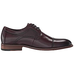 Stacy Adams Men's Dickinson Cap Toe Oxford, Burgundy, 9.5 M US