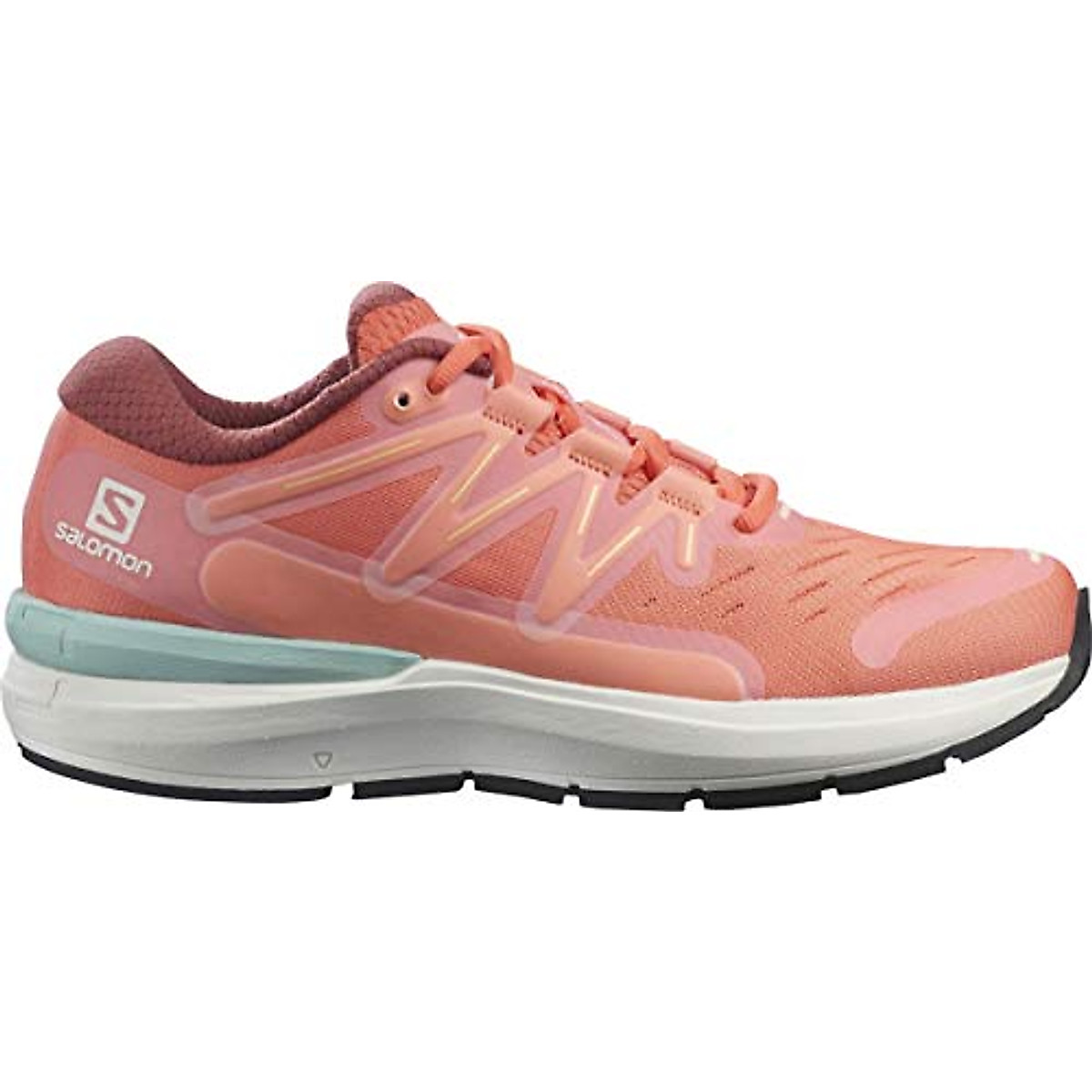 Salomon Sonic 4 Confidence Running Shoes for Women, Persimon/White/Ebony, 9