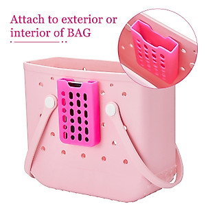 Phone Holder Charm Accessory Compatible with Bogg Bags, Silicone Cell Phone Holder for Rubber Beach Tote Bag Accessories, Keep Your Phone Handy with Your Tote Bag.