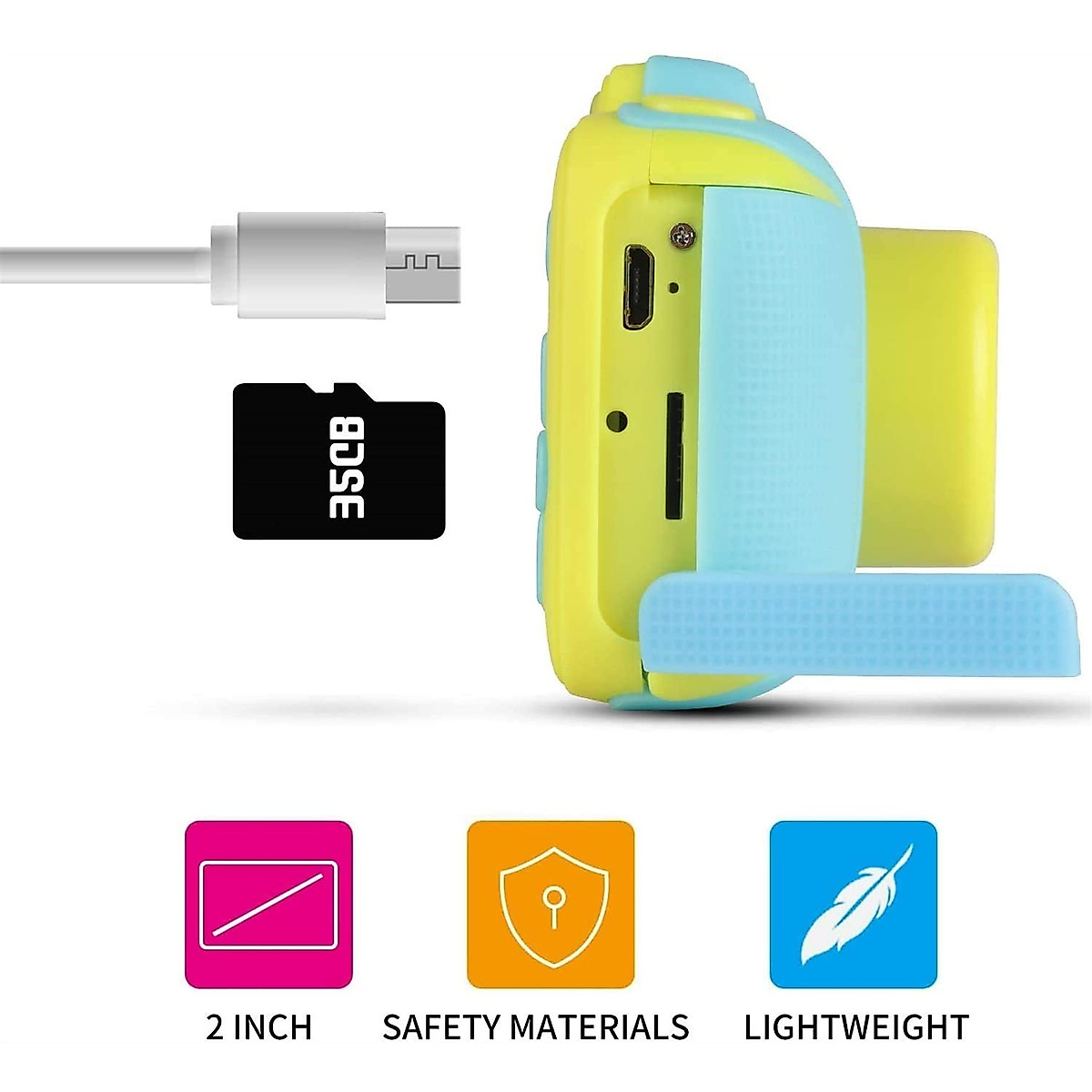 GIENEX Kids Camera for Boys and Girls,5 MP HD 1080P Digital Video Camera for Kids, Dual Camera 2.0 Inch IPS Screen Kids Camera with 32GB SD Card, Best Gifts Toys for Boys Girls Age 3-12 Years