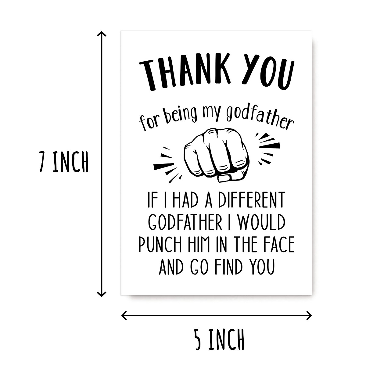 OystersPearl Thank You For Being My Godfather Funny Card - Fathers Day For Dad Husband - Godfather Card - Godfather Gift Card
