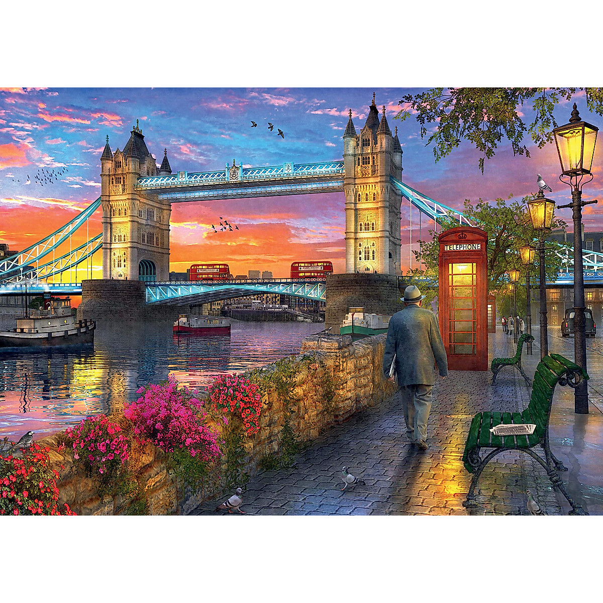 Ravensburger Tower Bridge of London at Sunset 1000 Piece Jigsaw Puzzle for Adults and Kids Age 12 Years Up