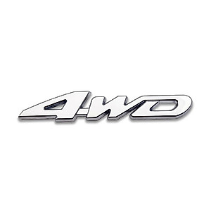 1Pcs Chrome Metal 4WD Rear Tailgate Trunk Badge 4x4 Car SUV Emblem Sticker Decal (Silver)