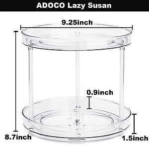 2 Tier and 3 Tier Lazy Susan Organizer 9.25Inch, Bathroom Organizer Make up Organizer and Storage