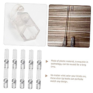 EXCEART 1 set Curtain rod accessories blind replacement handle curtain rod hanger plastic wand tip hook clear hangers clear curtains transparent curtains drapery wand handle wand caps hook