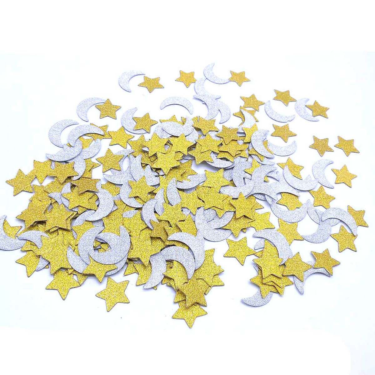 Twinkle Twinkle Little Star and Sliver Moon Confetti for Birthday Party Shower Wedding Party Decor and Table Decor confetti Glitter Paper Confetti 200 Pcs