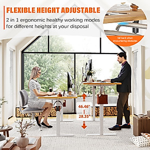 GABRYLLY Standing Desk Adjustable Height, Large Desk Board Computer Desk for Home Office Stand up Desk, 55 x 24 Inches, Natural