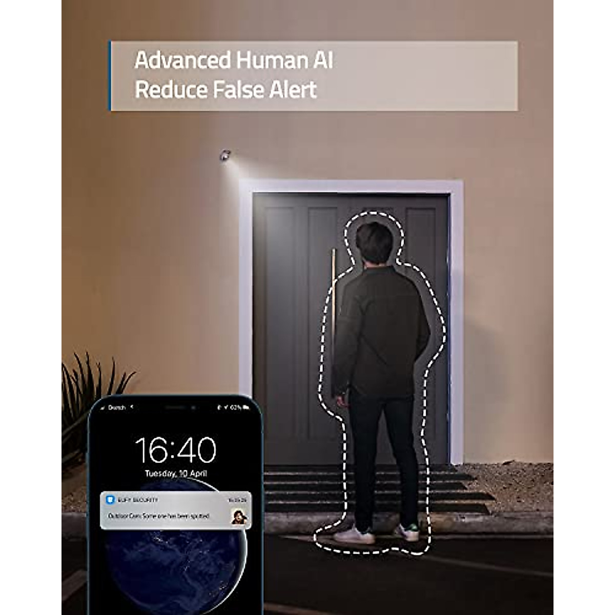 eufy security S200 Outdoor Cam, All-in-One Outdoor Security Camera with 1080p Resolution, Spotlight, Color Night Vision, No Monthly Fees, Wired Camera, Security Camera Outdoor, IP67 Weatherproof