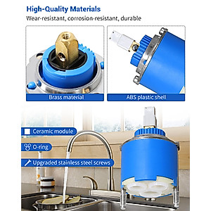 46048000 Single Handle Mixing Valve Ceramic Cartridge Compatible with Grohe, 46 mm Kitchen Faucet Replacement Parts